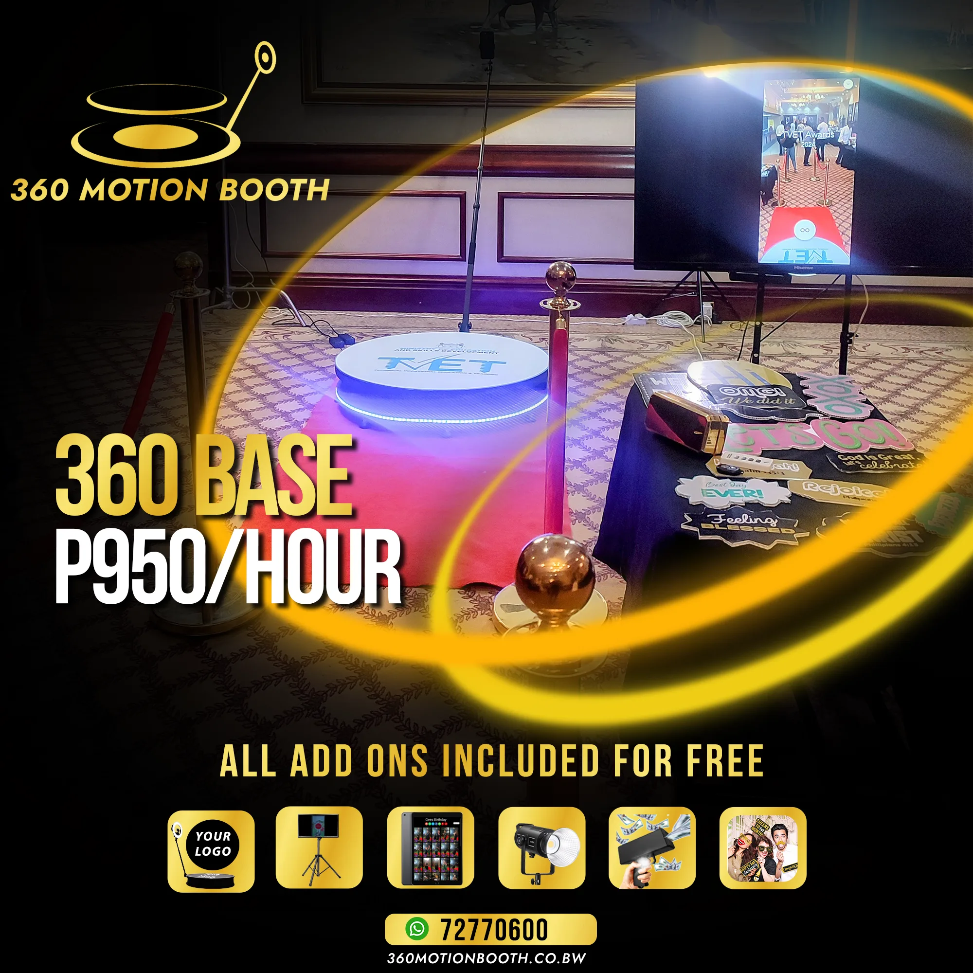 360 Motion Booth - Spin photo booth for hire | Botswana